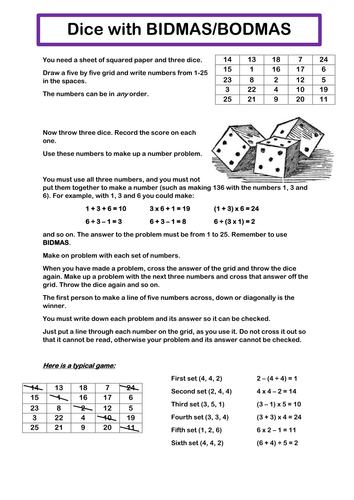 Gcse Foundation Revision 1 3 Order Of Operations Bidmas Teaching