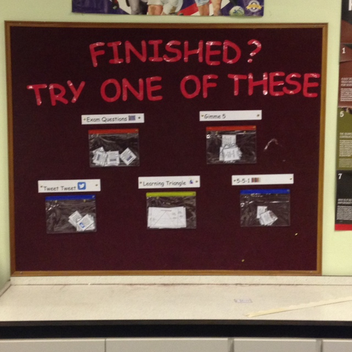 Challenge Board-Finished? Then Try One of These... | Teaching Resources