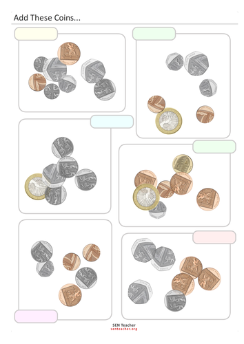 UK Coins - Add Clusters/Groups of Coins | Teaching Resources