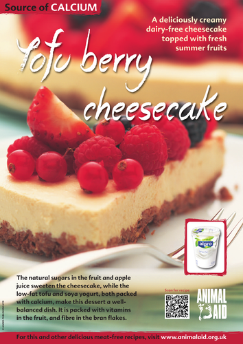 Good Food Ideas poster: Tofu berry cheesecake | Teaching Resources