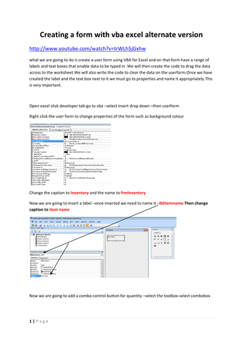 How to create a user form using vba in Excel | Teaching Resources