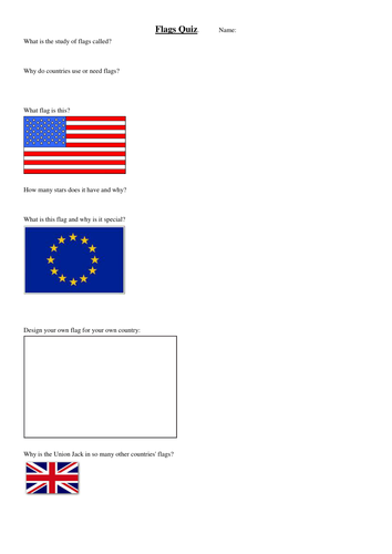 Flags Quiz | Teaching Resources