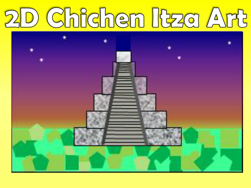 KS2 Mayan Art Chichen Itza Temple up to 3 Lessons in 1 + Full Colour ...