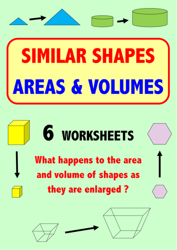 Similar Shapes - Areas and Volumes by Skillsheets - Teaching Resources ...