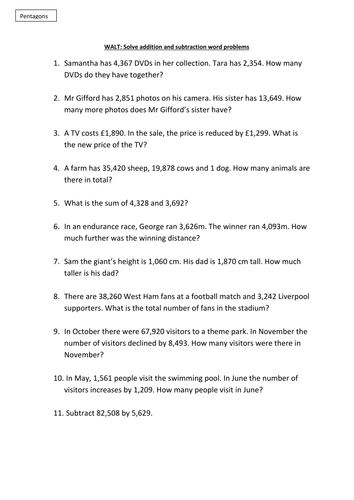 KS2 Single and multi-step addition, subtraction, multiplication and ... KS2 Single and multi-step addition, subtraction, multiplication and ...