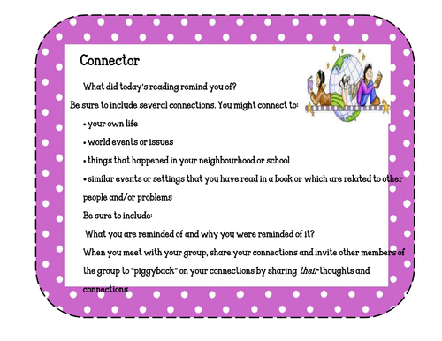 literature circles role cards | Teaching Resources