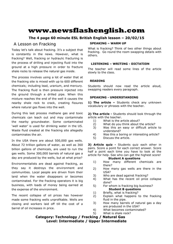 Fracking - Good or Bad? by rozzas - Teaching Resources - TES