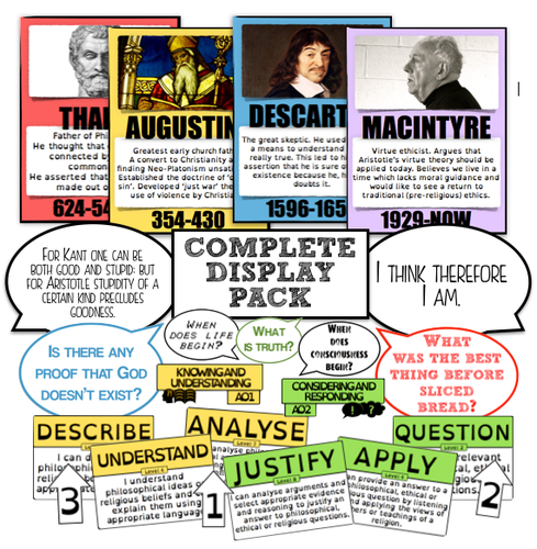 Complete RE/Philosophy Classroom Display Pack | Teaching Resources Complete RE/Philosophy Classroom Display Pack | Teaching Resources