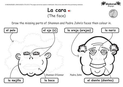KS1 - SPANISH Level 2: Face & Body | Teaching Resources