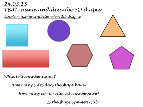 3d Shapes- introduction lesson | Teaching Resources