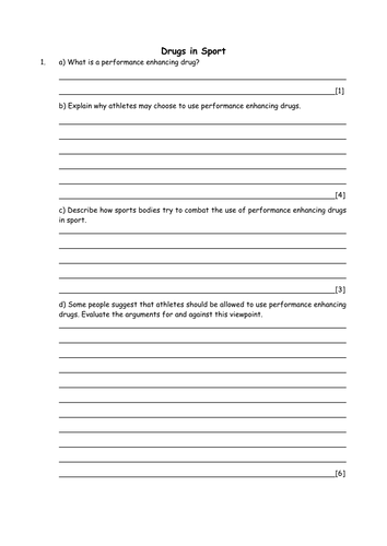 Biology: Drugs in sport | Teaching Resources
