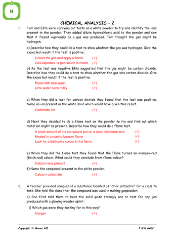Chemistry: Analysing Chemical Substances Collection | Teaching Resources