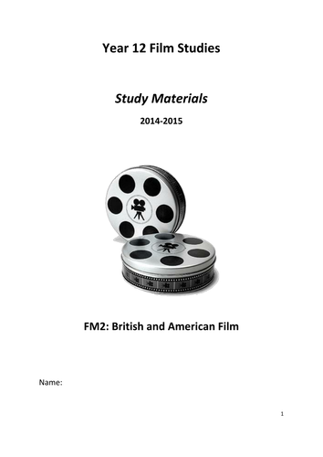 AS Film Studies Work Book | Teaching Resources