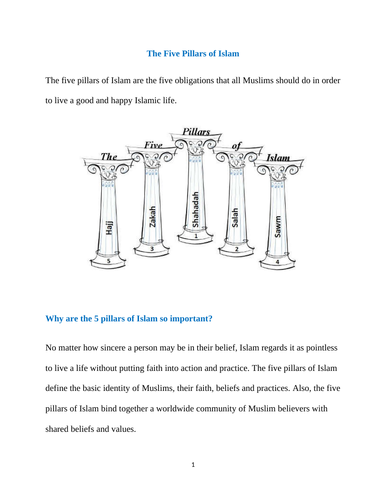 The Five Pillars of Islam | Teaching Resources