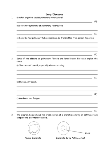Biology: Lung diseases | Teaching Resources