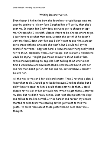 Ruth Miskin Comprehension - Since Dad Left | Teaching Resources