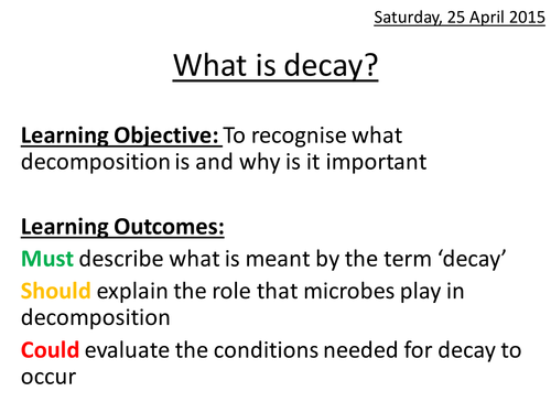 What is Decay? | Teaching Resources