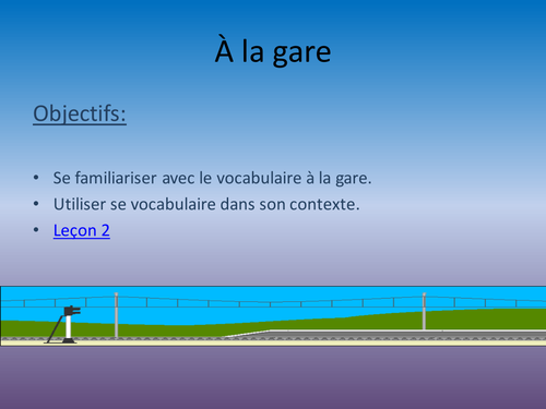 Vocabulaire À la gare | Teaching Resources