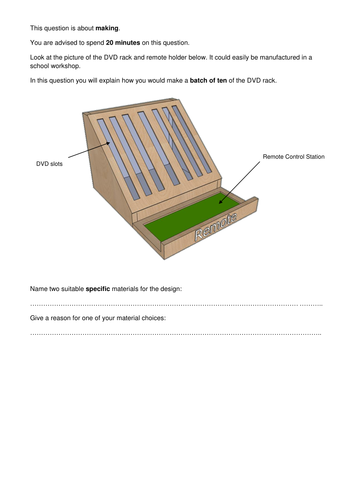AQA Resistant Materials Exam Prep - Practice Making Question 3 ...