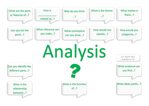 Analysis Higher Order Thinking Questions Pack - Bloom's Taxonomy ... Analysis Higher Order Thinking Questions Pack - Bloom's Taxonomy ...