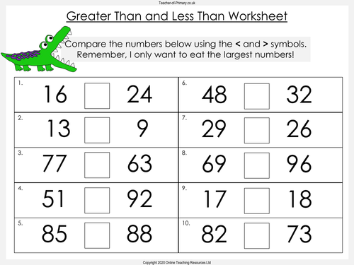 More Than and Less Than - Animated PowerPoint presentation and ...