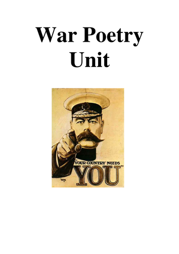 War poetry resources by - UK Teaching Resources - TES