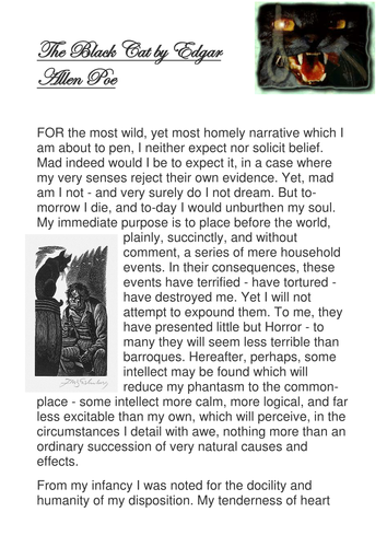 The Black Cat by Edgar Allen Poe | Teaching Resources