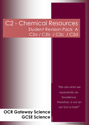 Gateway Science C2 Revision Pack A | Teaching Resources