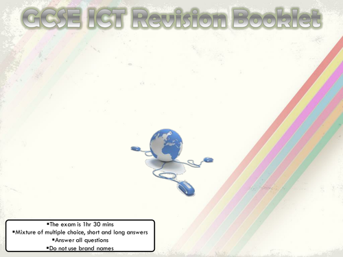 Ict Gcse Revision Booklet Teaching Resources