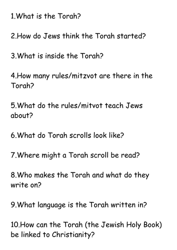 The Torah | Teaching Resources