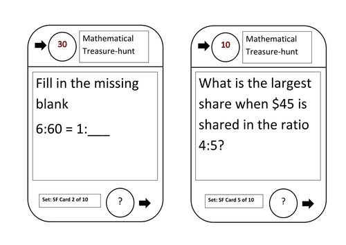 Ratio Treasure Hunt | Teaching Resources