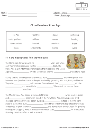 Cloze Exercise 11 Prehistoric Tribes Pearson Chemistry 11 NSW Skills