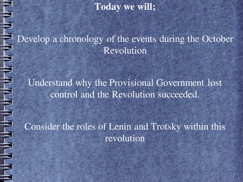 RUSSIA IN REVOLUTION- October Revolution | Teaching Resources