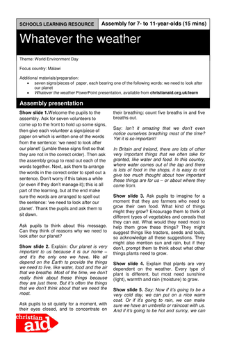 Whatever the weather | Teaching Resources