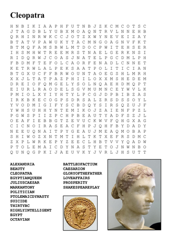 Cleopatra Word Search | Teaching Resources