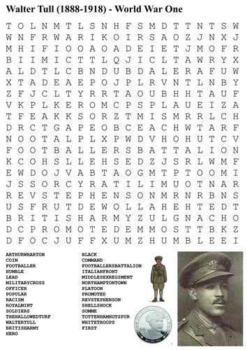 World War One Word Search