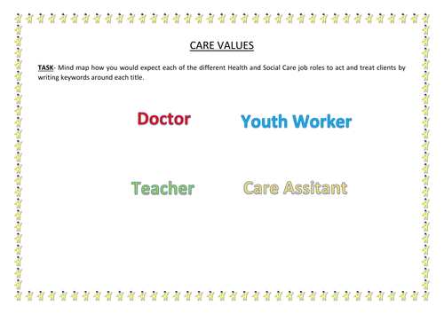 Health and Social Care Values by sandramccann - Teaching Resources - TES