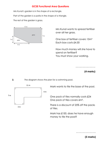 Area of Compound Shapes (High Ability) | Teaching Resources