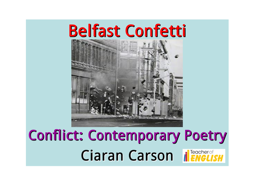 'Belfast Confetti' by Ciaran Carson MP3s by - UK Teaching Resources - TES