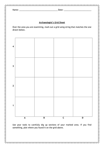 Archaeologist's Grid Sheet | Teaching Resources