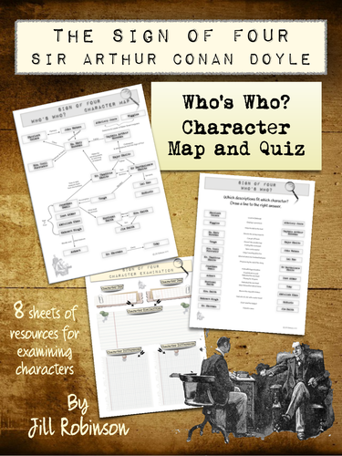 Sign of Four - Character Mapping by Notebookandpen - Teaching Resources ...