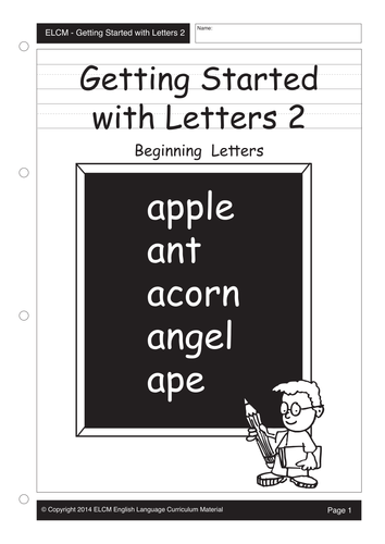Beginning letters (29 page booklet) | Teaching Resources