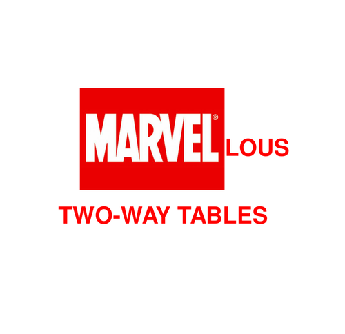 Marvel-lous Two-Way Tables | Teaching Resources Marvel-lous Two-Way Tables | Teaching Resources