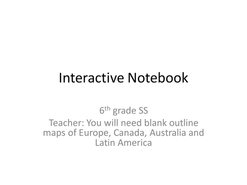 6th Grade Social Studies Interactive Notebook | Teaching Resources