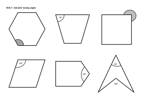 Calculate missing angles | Teaching Resources Calculate missing angles | Teaching Resources