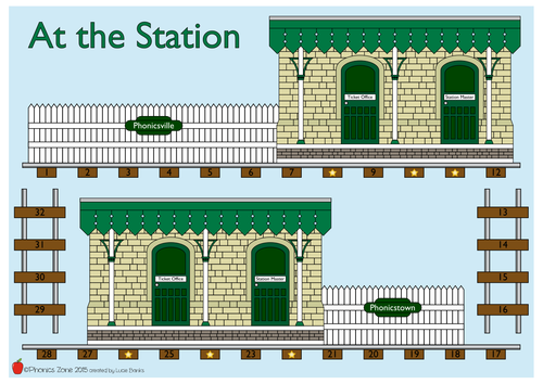 tion Phonics Game 'At the Station' | Teaching Resources