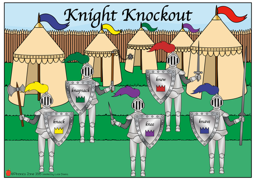 kn Phonics Game 'Knight Knockout' | Teaching Resources