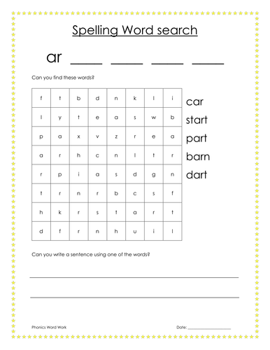 Phonic sound word searches | Teaching Resources