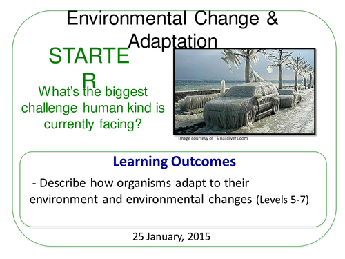 Grade 6-12: Environmental Change & Adaptation (Plants & Ecosystems 7.6 ...