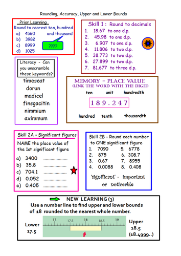 Full lesson worksheet activities leading to Bounds | Teaching Resources